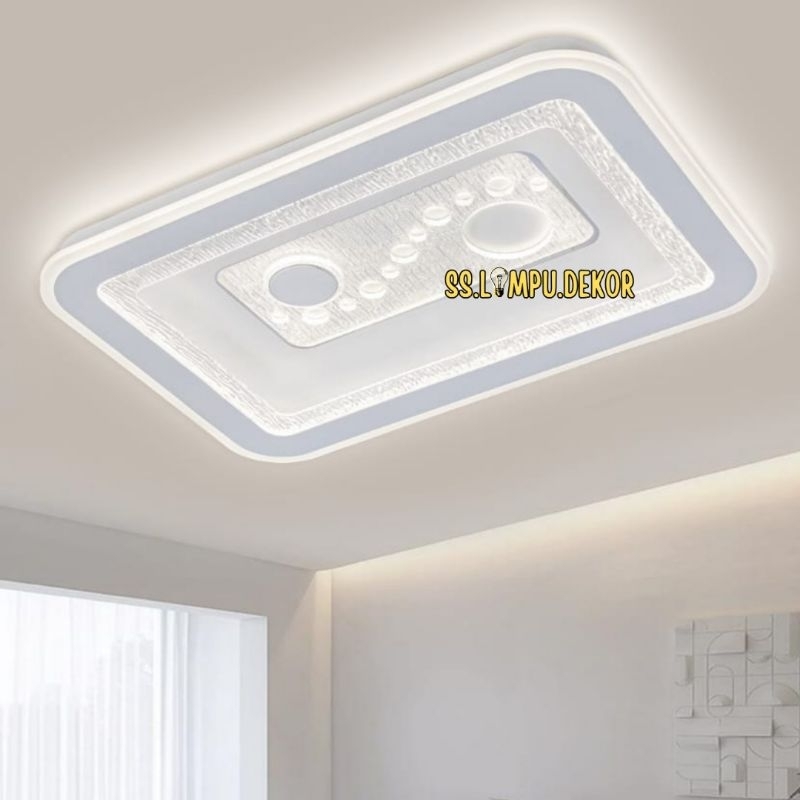 Jual Lampu Hias Plafon LED persegi panjang mewah minimalis modern nyala ...