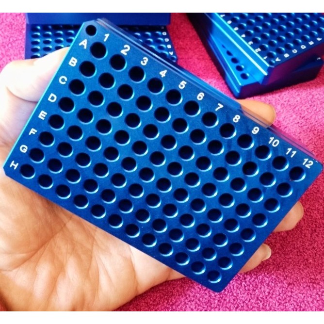 Jual PCR Cooling Block Aluminium for Tube 0.2ml x 96 Well PCR Cooler ...