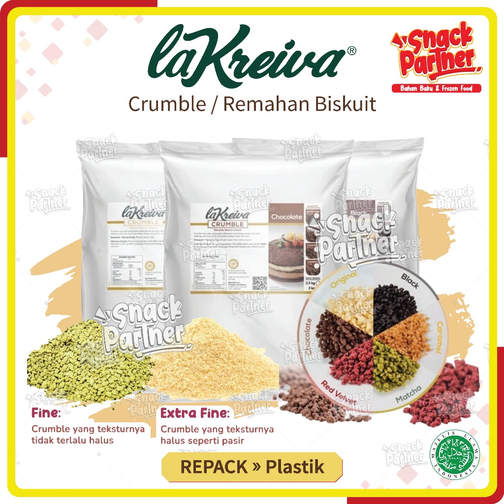 Jual LA KREIVA Cookie Crumble (Extra Fine / Halus) REPACK 100 250 500 ...