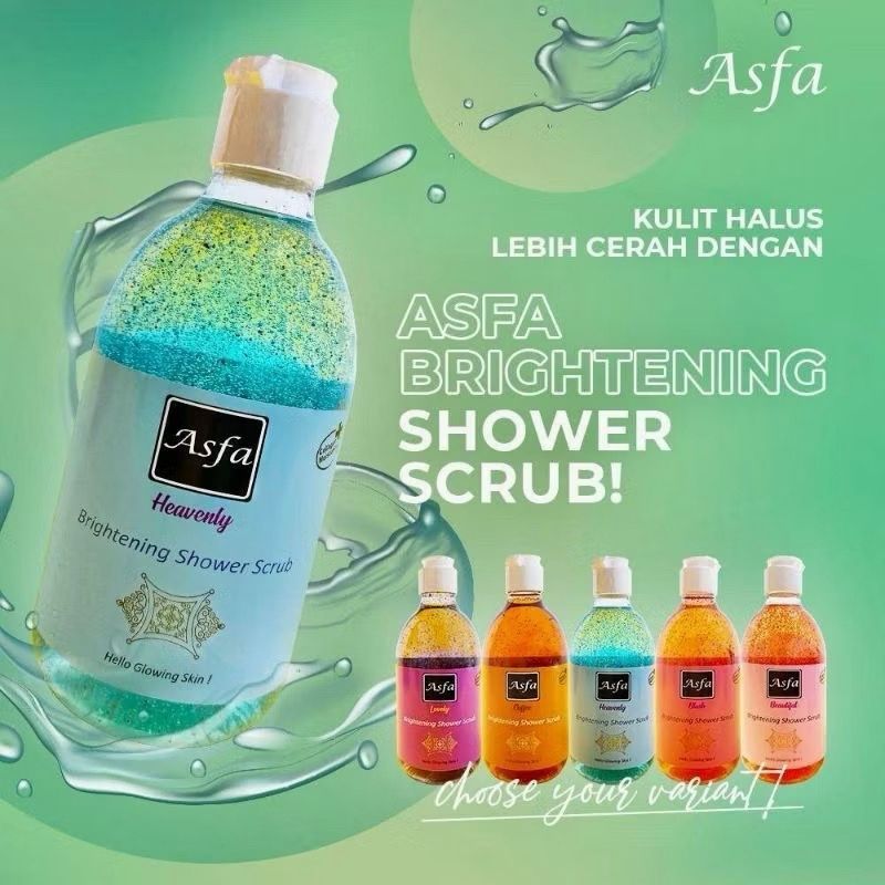 Jual ASFA Brightening Shower Scrub with Collagen 300ml - Sabun Mandi ...