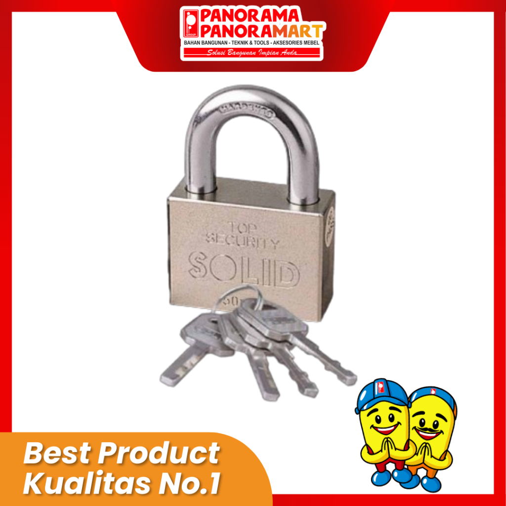 Jual GEMBOK SOLID PENDEK KOTAK 809- SN / Gembok Solid / Padlock SOLID ...