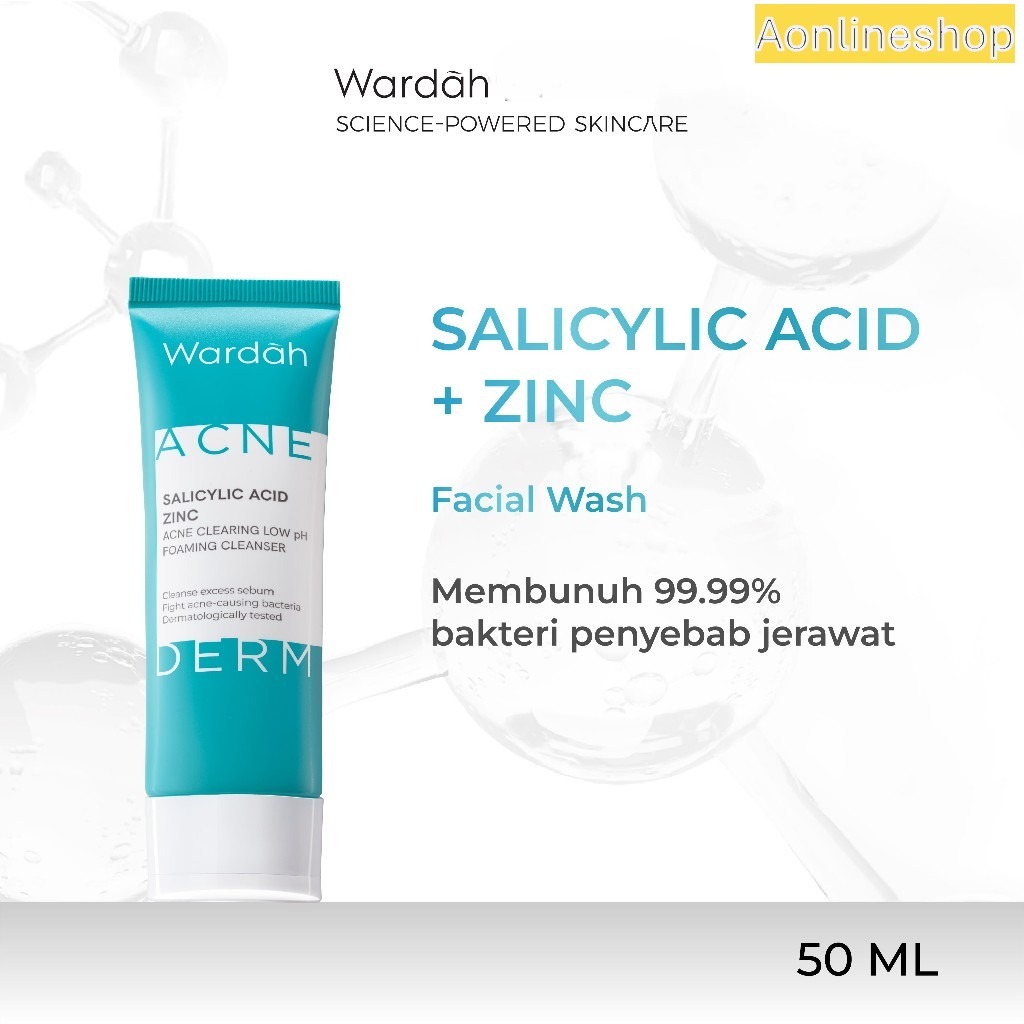 Jual AS Wardah Acnederm Pure Foaming Cleanser 50 ml - Pembersih Wajah ...