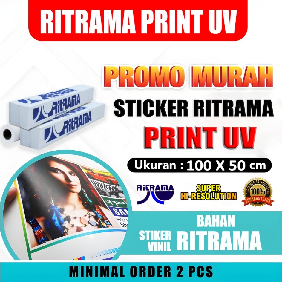 Jual PROMO STICKER RITRAMA MURAH PRINT UV ( Hasil lebih solid dan tahan ...