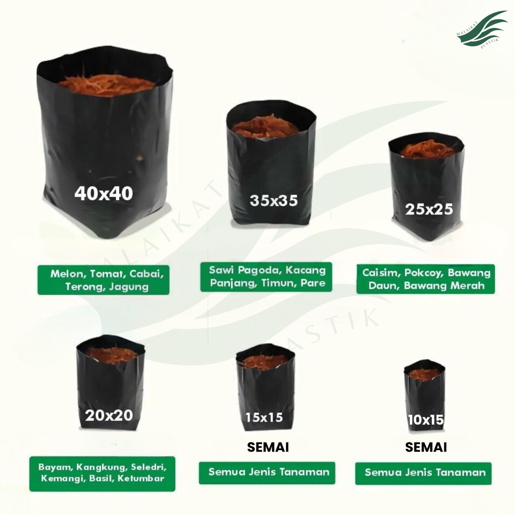 Jual Polybag Semai Bibit 10x15 cm Tebal 1000pcs - Polibag semai benih ...