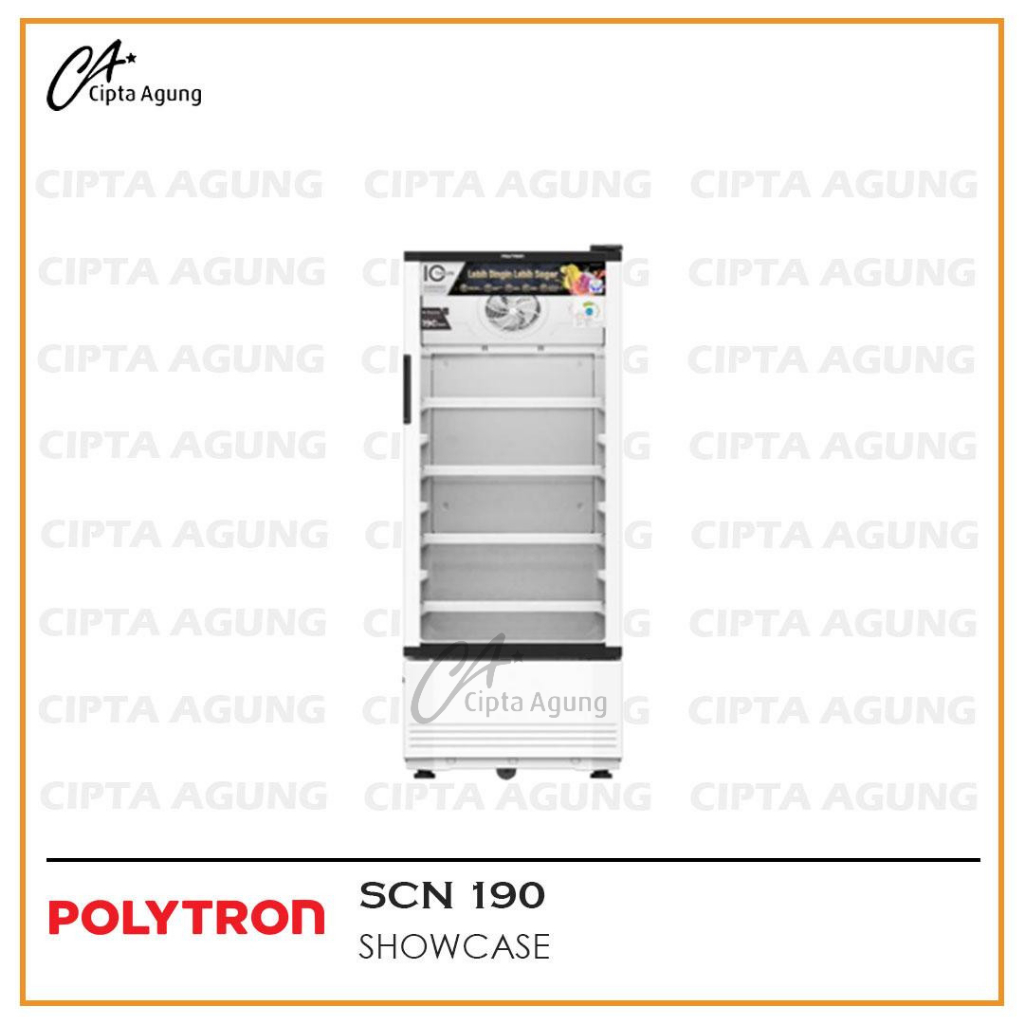 Jual SHOWCASE 1 PINTU 4 RAK POLYTRON 190 LITER SCN 190 DISPLAY COOLER ...