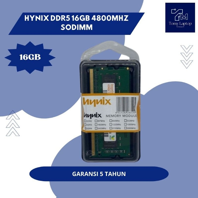 Jual HYNIX 16GB DDR5 4800MHZ SODIMM / RAM LAPTOP | Shopee Indonesia