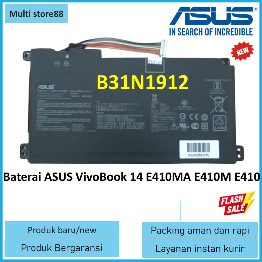 Jual Baterai Laptop ASUS VivoBook 14 E410MA E410M E410 B31N1912 ORI new | Shopee Indonesia