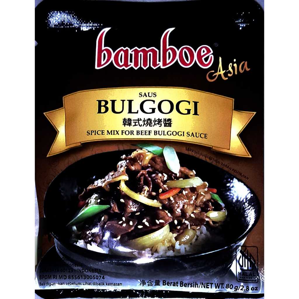 Jual BAMBOE ASIA SAUS BULGOGI SPICE MIX FOR BEEF BULGOGI SAUCE 80 GR ...