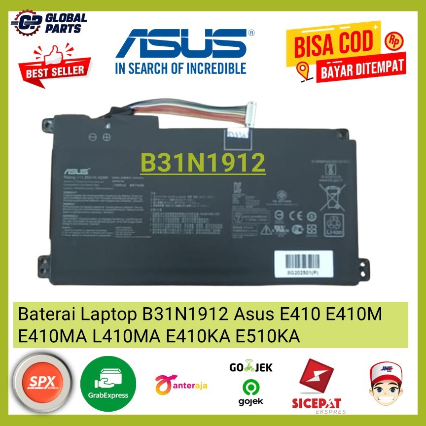 Jual Original Baterai Battery ASUS E410 E410M E410MA E410K E410KA L410 L410MA E510 E510MA E510KA ...