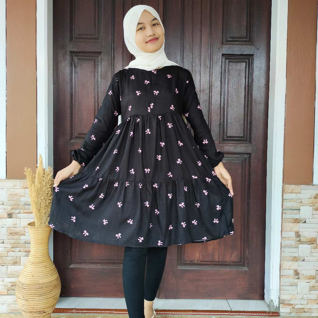 Jual Atasan Tunik Rayon Anak Usia 9 - 12 Tahun / Atasan Tunik Rayon ...