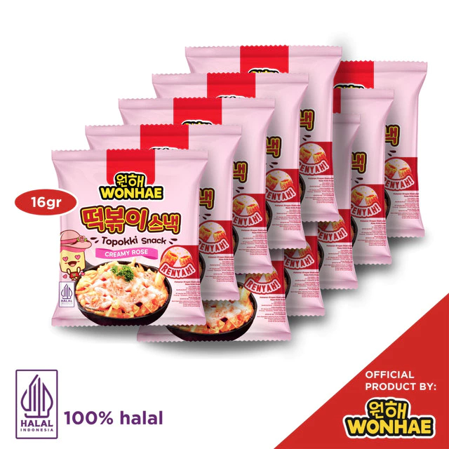 Jual Wonhae Topokki Snack Creamy Rose 16gr x 10 pcs | Shopee Indonesia