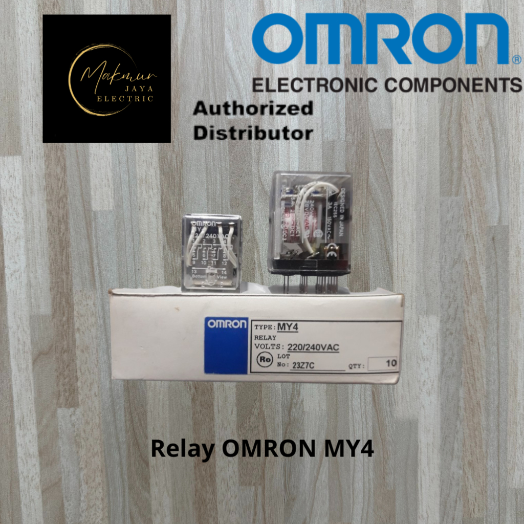 Jual Relay OMRON MY4 220VAC | Relay MY4 220V AC 14 Kaki 4 Pole DPDT ...