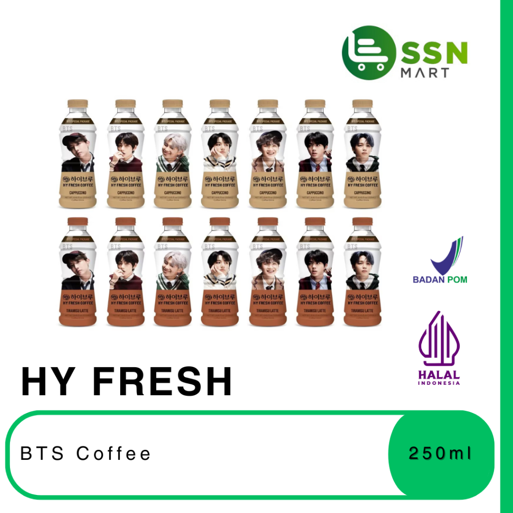 Jual SSNMart BTS HY Fresh Coffee 2 Rasa 250ml TIRAMISU/CAPPUCCINO | Shopee Indonesia