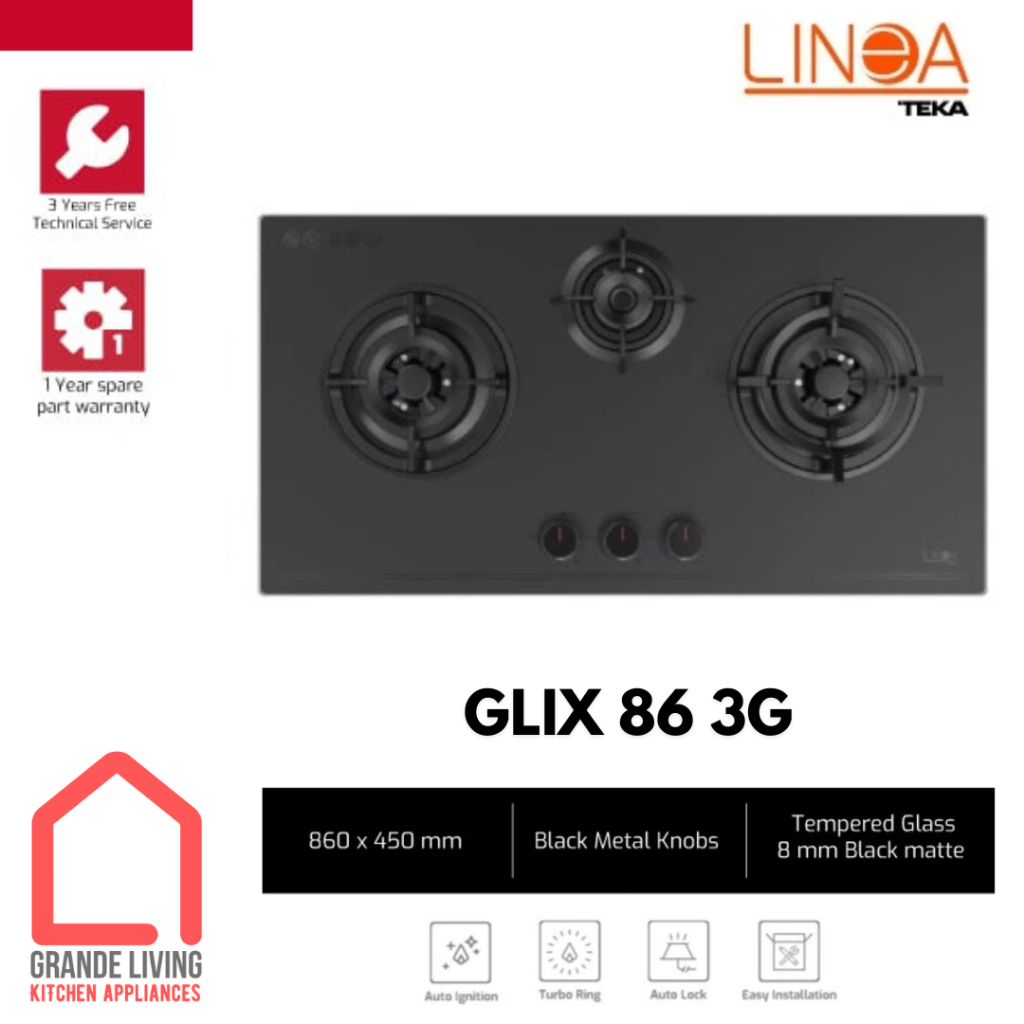 Jual LINEA by TEKA Kompor Gas Tanam GLIX 86 3G | Shopee Indonesia