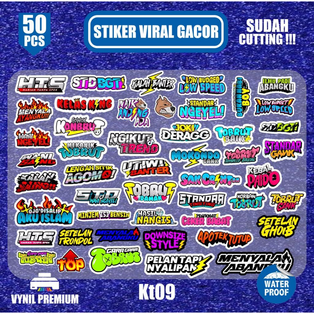 Jual Stiker Racing Sticker Klasik kata kata isi 50pcs | Shopee Indonesia