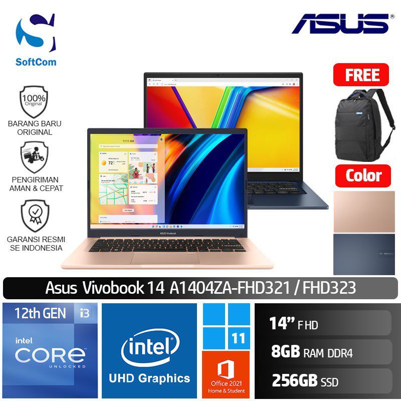 Jual Asus A1404ZA Intel i5 1235U/8GB/512GB/Windows/office OHS | Shopee ...
