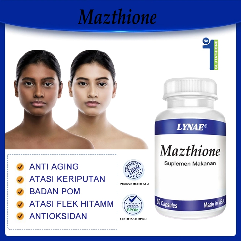 Jual Lynae Mazthione glutathione whitening Suplemen Makanan Anti Aging ...