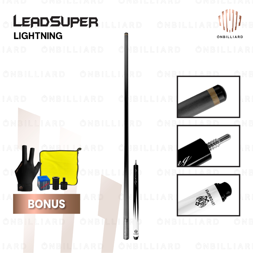 Jual LEADSUPER LIGHTNING Cue Stick Jump Carbon Stik Billiard | Shopee ...