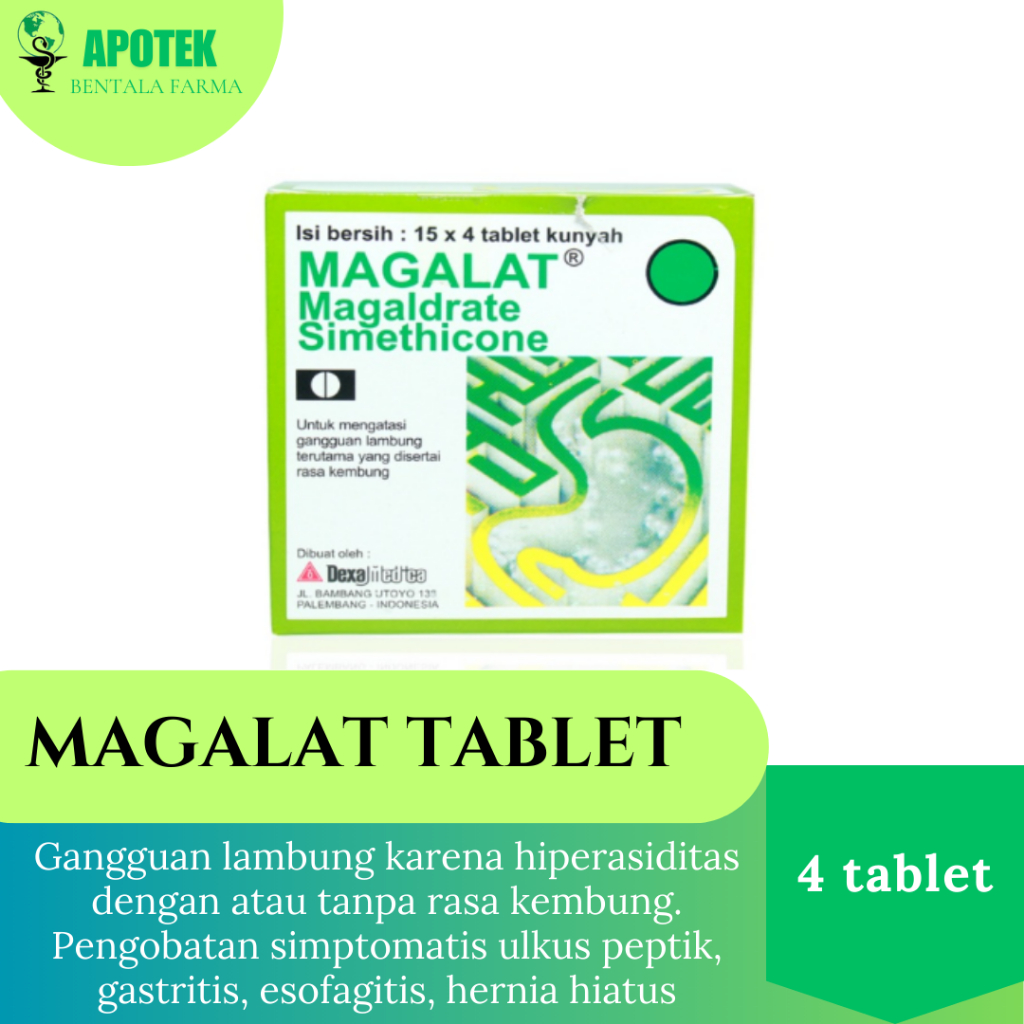Jual Magalat Tablet isi 4 Tablet Kunyah | Shopee Indonesia