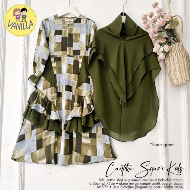 Jual CANTIKA SYAR'I KIDS BEST SELLER VANILA | Shopee Indonesia