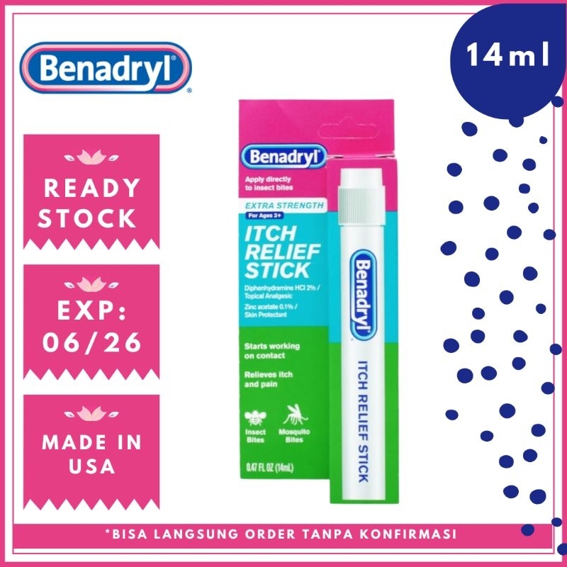 Jual Benadryl Itch Relief Stick 14ml | Shopee Indonesia