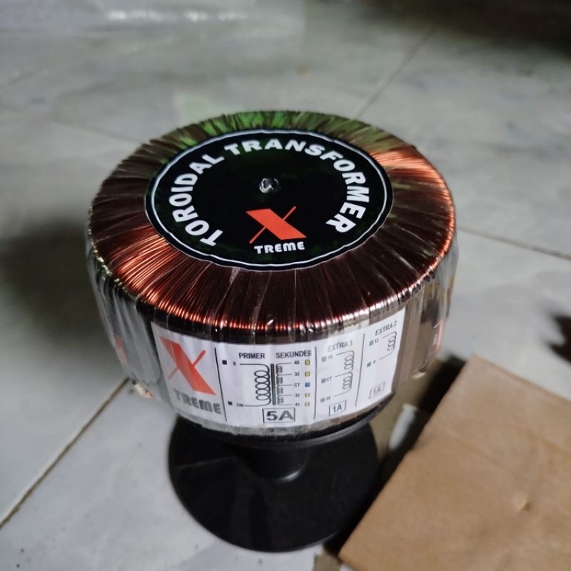 Jual Trafo donat 5A CT 45v,32V murni full tembaga | Shopee Indonesia