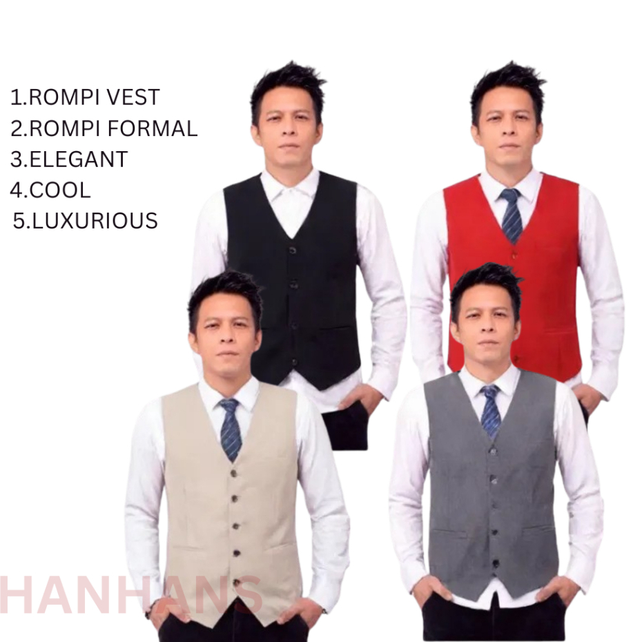 Jual JAS ROMPI VEST/PRIA FORMAL DEWASA PRIA-WANITA.BIKIN KEREN/MODIS ...