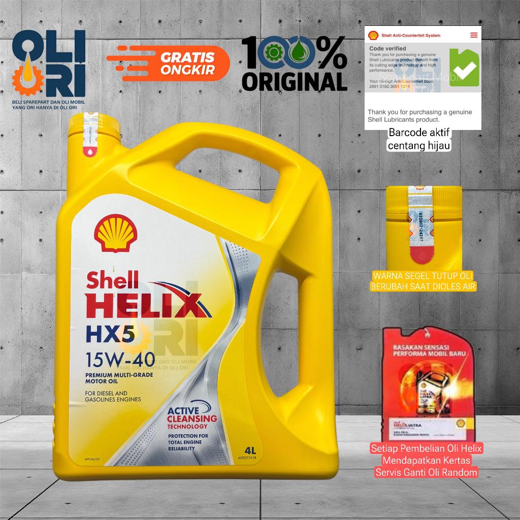 Jual Oli SHELL HELIX HX5 15W-40 4Liter Mobil Bensin | Shopee Indonesia