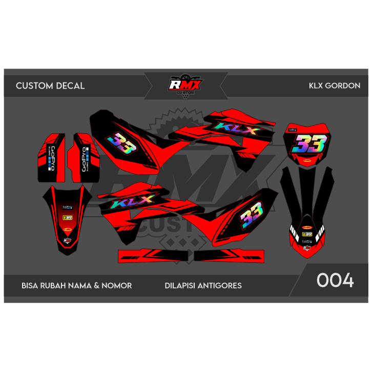 Jual DECAL GORDON FULLBODY (004) DEKAL STIKER KLX 150 GORDON 2016 2017 ...