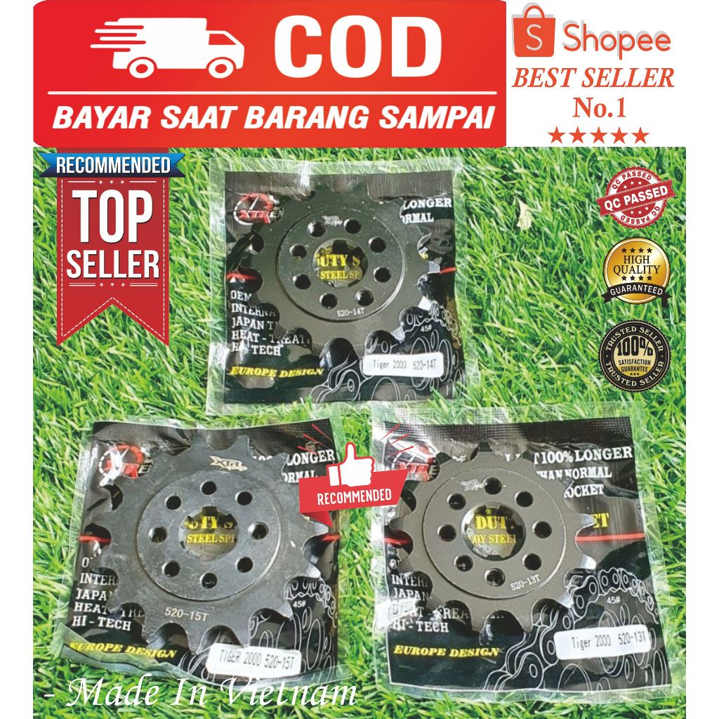 Jual GIR DEPAN ( GEAR DEPAN ) MOTOR HONDA TIGER / TIGER REVO 520H - 12T ...