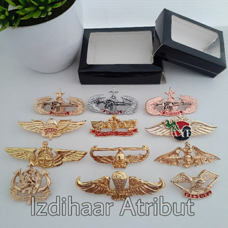 Jual BREVET WING TNI AD / BREVET TNI AU / BREVET TNI AL / BAHAN LOGAM ...