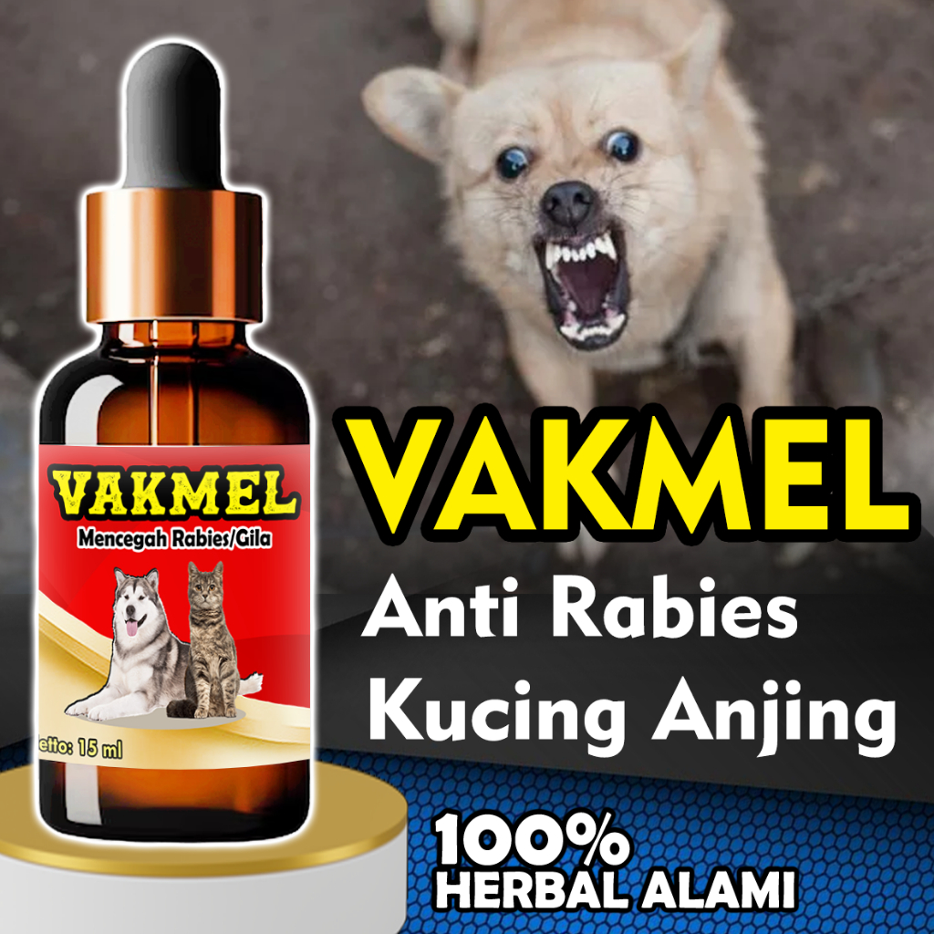 Jual [TERLARIS] ANTI RABIES KUCING "VAKMEL" OBAT ANTI RABIES ANJING ...