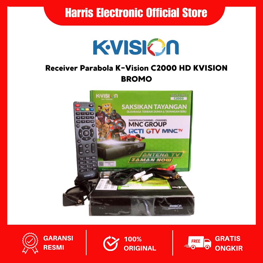Jual Receiver Parabola KVISION BROMO C2000 K Vision HYBRID C BAND DAN ...