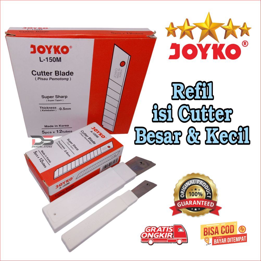 Jual ISI CUTTER JOYKO BESAR ISI CUTTER KECIL JOYKO, REFIL ISI CUTER ...