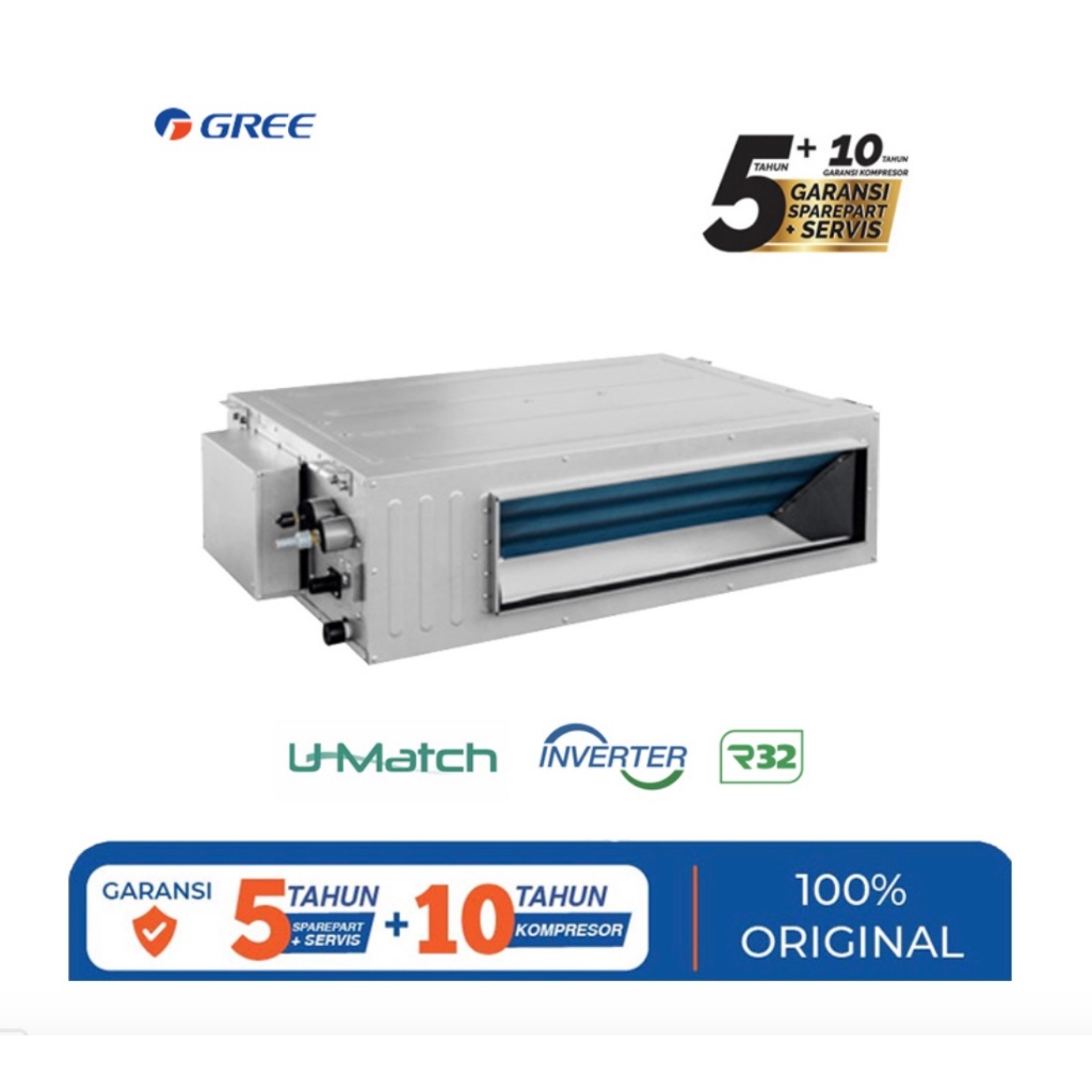 Jual Gree AC Ceiling Ducted Inverter U Match Series 2 PK - GULD50PS1/A ...