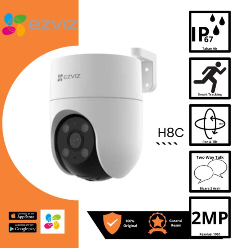 Jual Kamera Ezviz H8C 2Mp Smart IP Camera CCTV Outdoor 1080P Waterproof ...