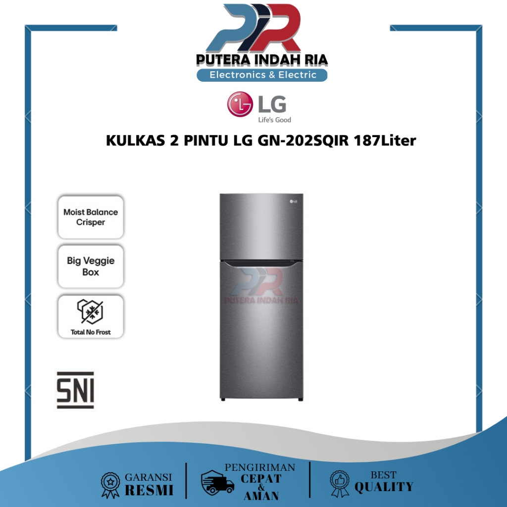 Jual Kulkas 2 Pintu 202l/187L Gross LG GN-B202SQIR / GN-B202SQIR | Shopee Indonesia