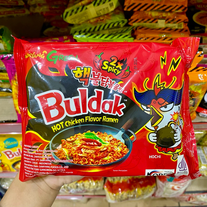 Jual Samyang Green Buldak 2X Spicy Hot Chicken Flavor Ramen 140gr ...