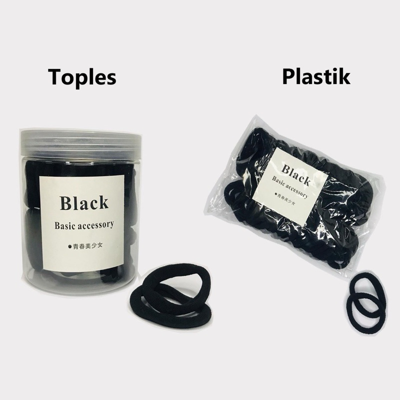 Jual Ikat Rambut Warna Hitam (Kemasan Bungkus Plastik) | Shopee Indonesia