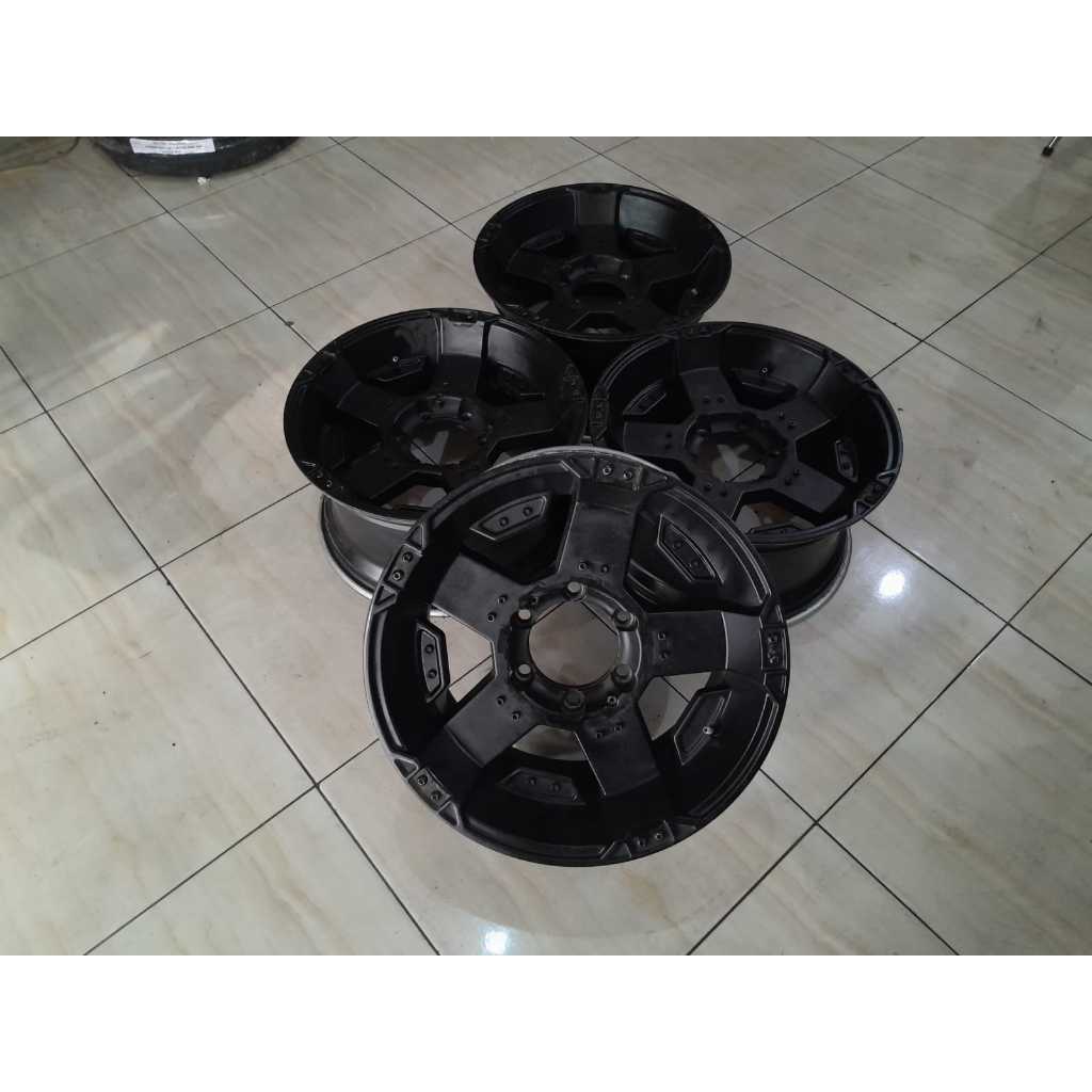 Jual velg racing rockstar r17x9 pcd 6x139 et20 cocok buat pajero fortuner hilux triton dll ...