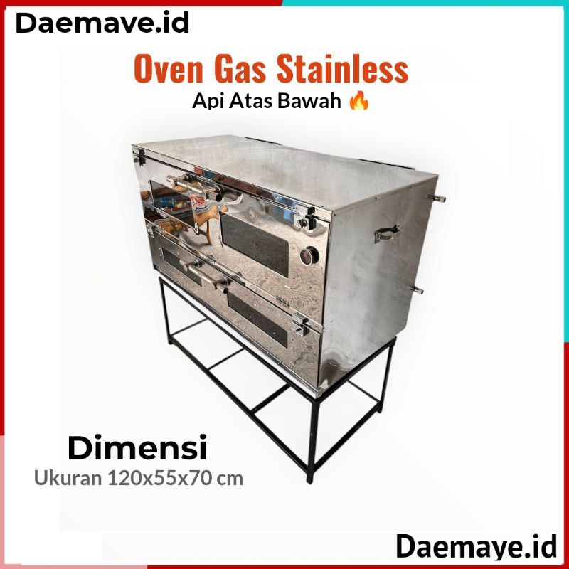Jual Oven gas/Oven Api Atas Bawah/Bahan Stenlis Steel/Ukuran 120x55x70 ...