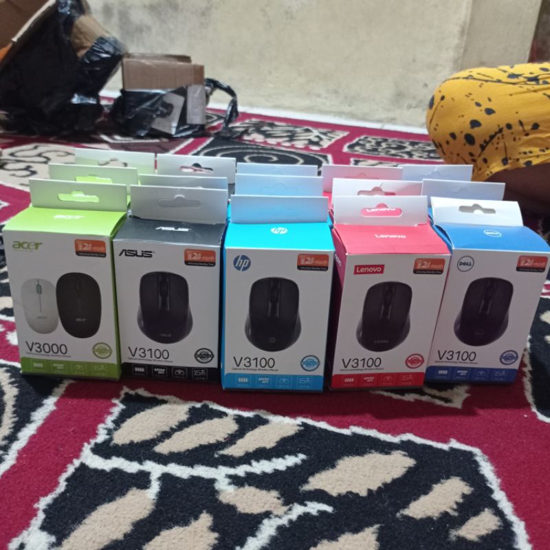 Jual Mouse Wireless V3100 Baru Plug and play tinggal colok | Shopee ...