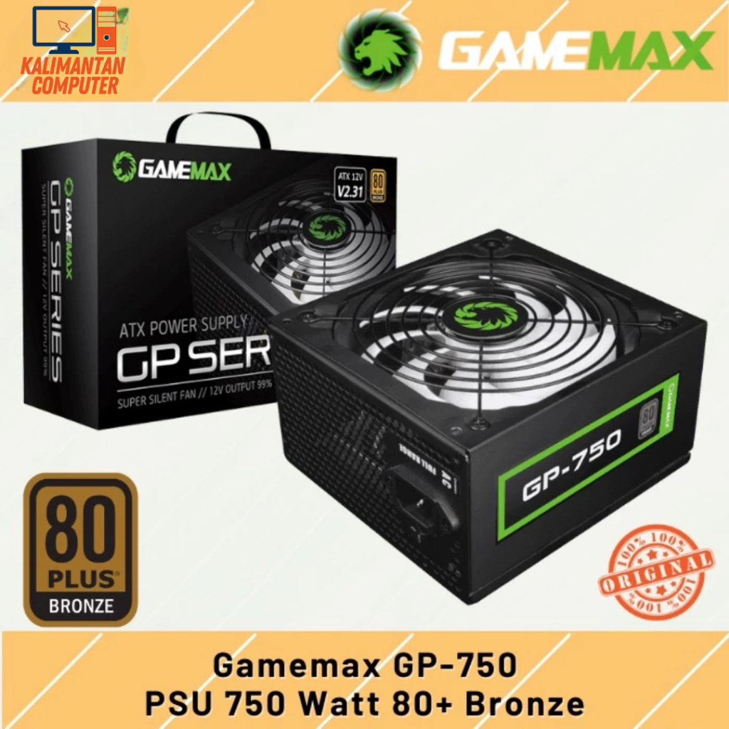 Jual power supply Gamemax GP-750 PSU 750W 80 Plus / Psu 750 Watt 80 ...