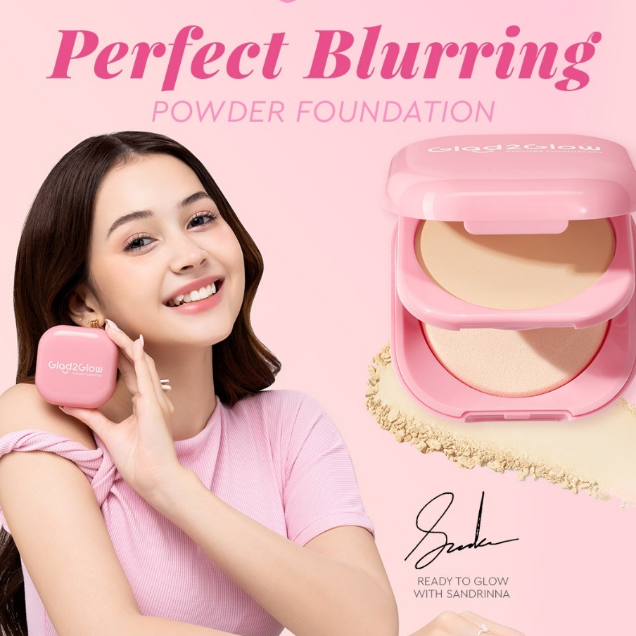 Jual GLAD2GLOW Perfect Blurring Powder Foundation | Shopee Indonesia