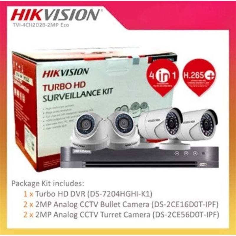 Jual Hikvision 2mp cctv Infrared paket sudah termasuk dvr hdd 500gb ...