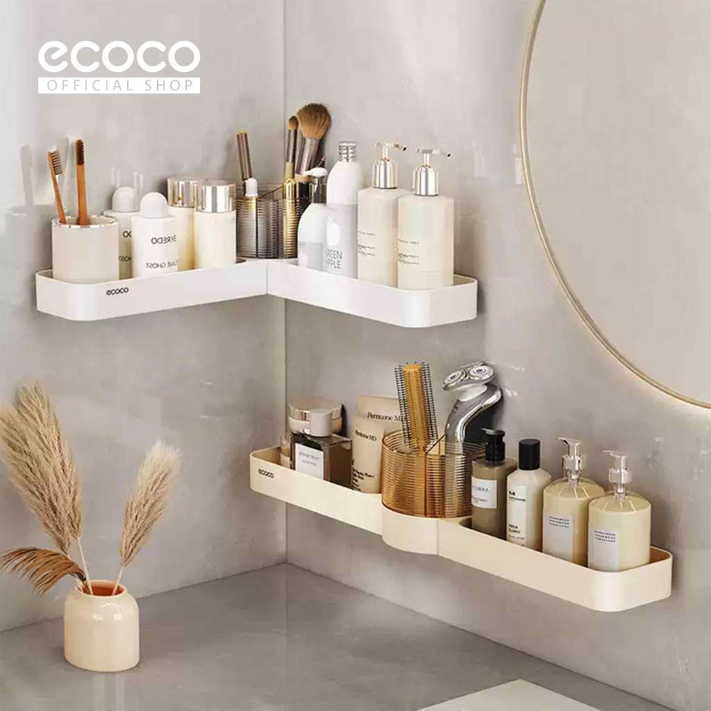 Jual ECOCO Rotating Corner Shelf - Rak sudut kamar mandi rak ...