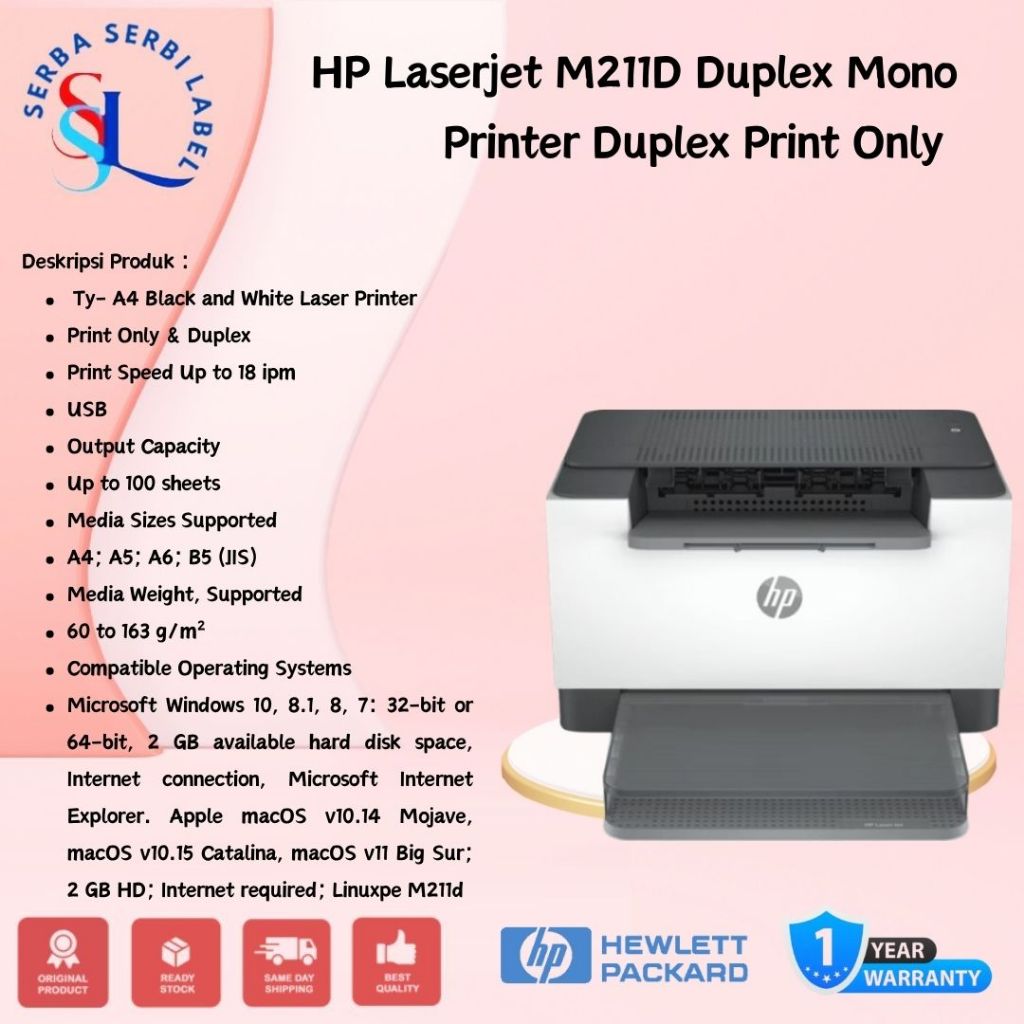 Jual HP Laserjet M211D Duplex Mono Printer Duplex Print Only | Shopee ...