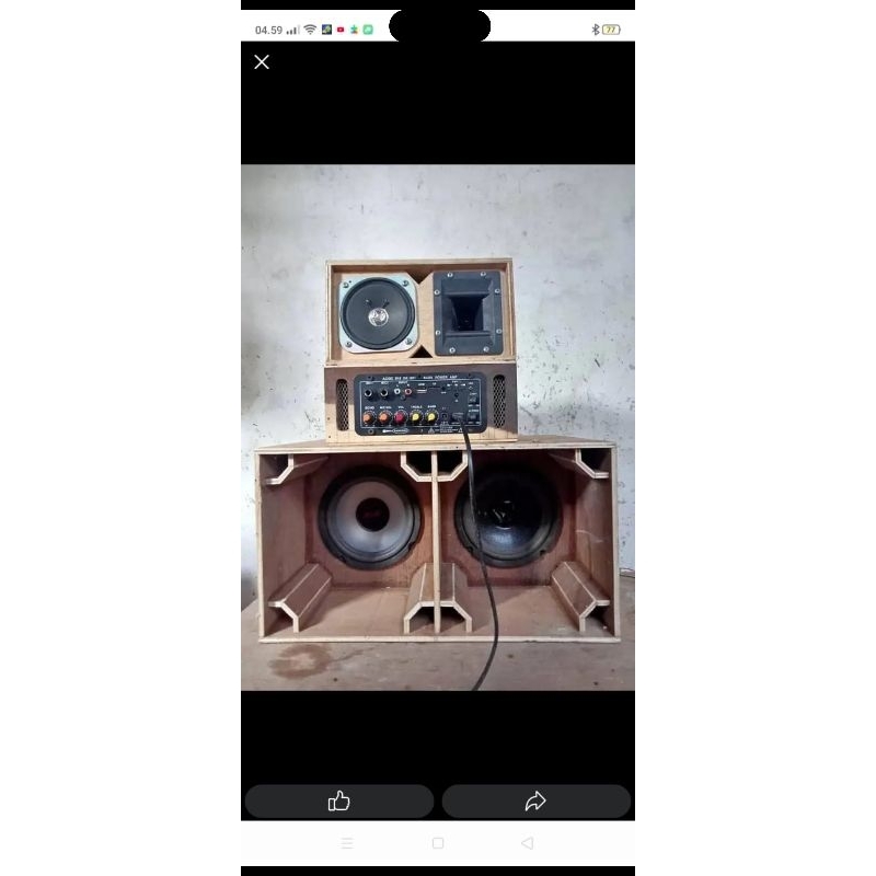 Jual sound miniatur speck sub 6 inc double midle+twitter dan power ...