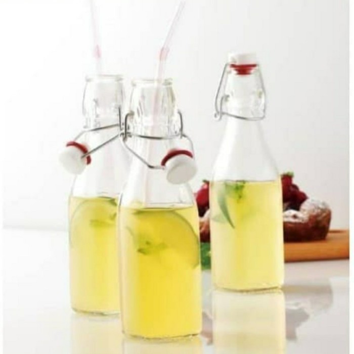 Jual Swing Bottle Botol Kecil Klip Kait Kedap Tutup Karet Putih ...