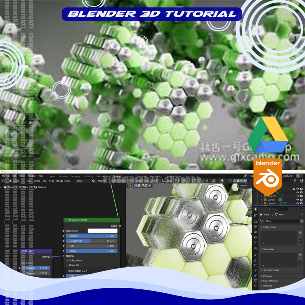 Jual Blender 3D Tutorial Layering & Animating in Geo Nodes Tutorial | Shopee Indonesia